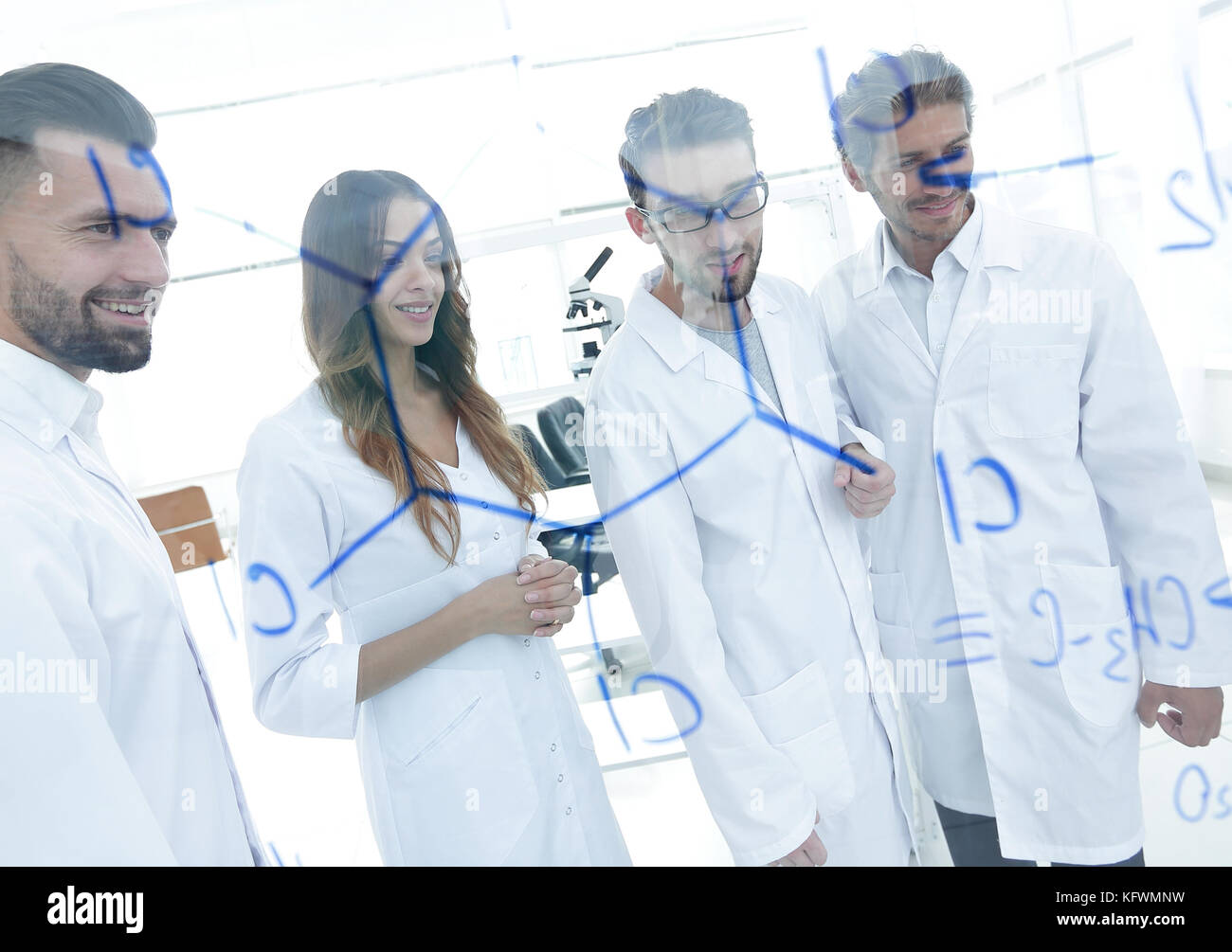 group of laboratory employees Stock Photo - Alamy