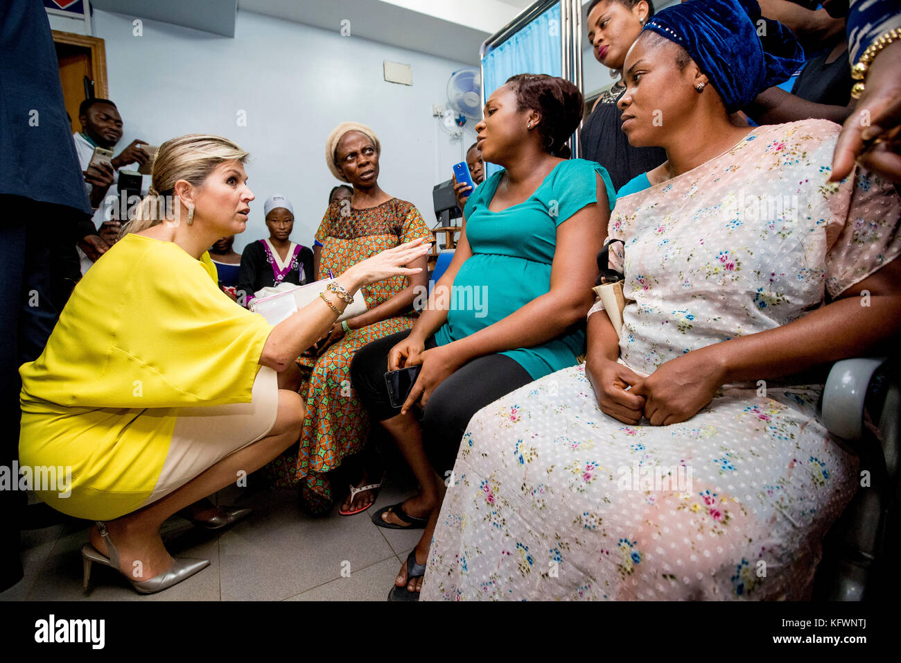 Queen Maxima of The Netherlands visits the Subol Hospital to get ...