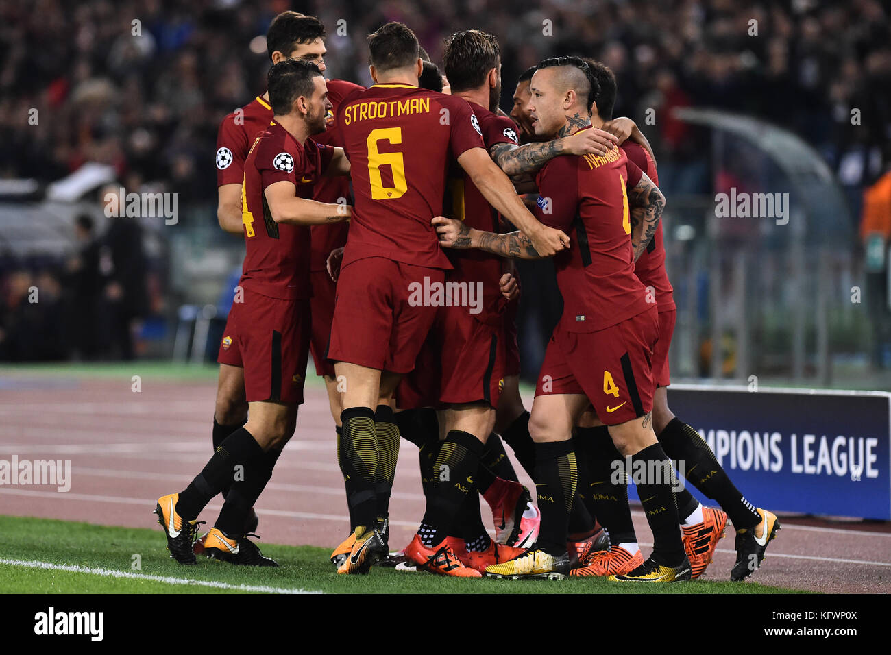 Rome, Italy. 01st Nov, 2017. Rome 31-10-2017 Olimpic Stadium Champions ...