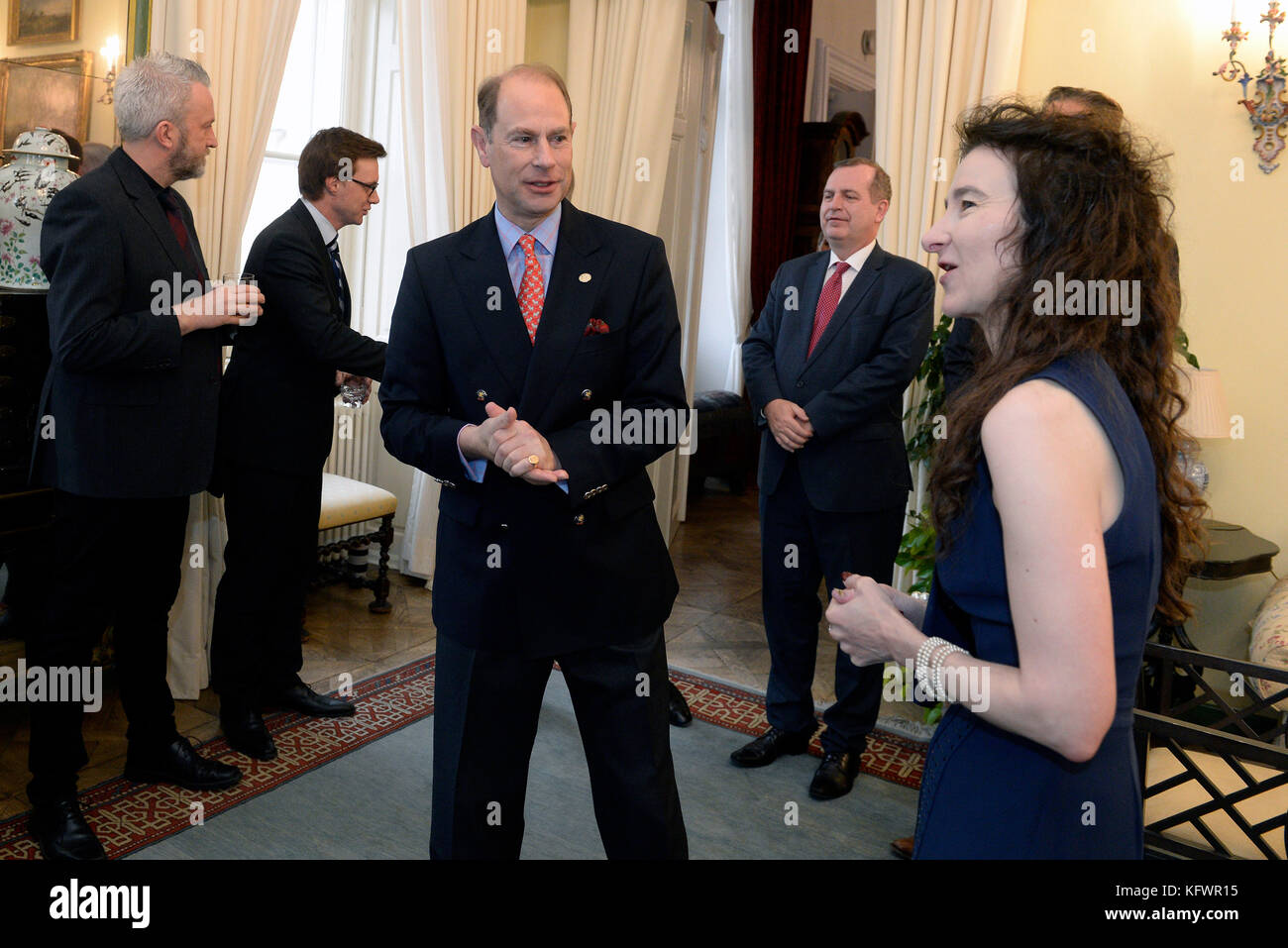 Prague, Czech Republic. 01st Nov, 2017. Prince Edward (center), the ...