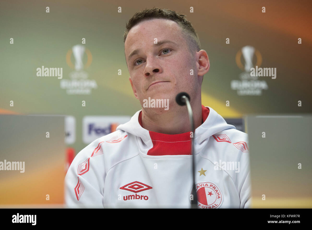 Prague, Czech Republic. 01st Nov, 2017. Jan Sykora, soccer player of SK ...