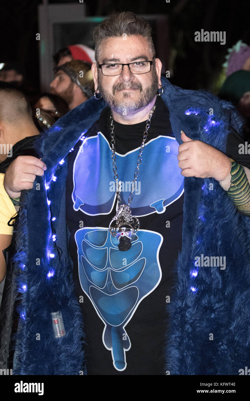 Los Angeles, California, USA. 31st October, 2017. A participant dressed ...