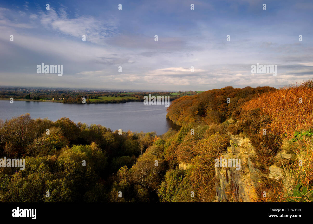 Anglezarke reservoir and woods, Chorley, Lancashire, UK. 1st November ...