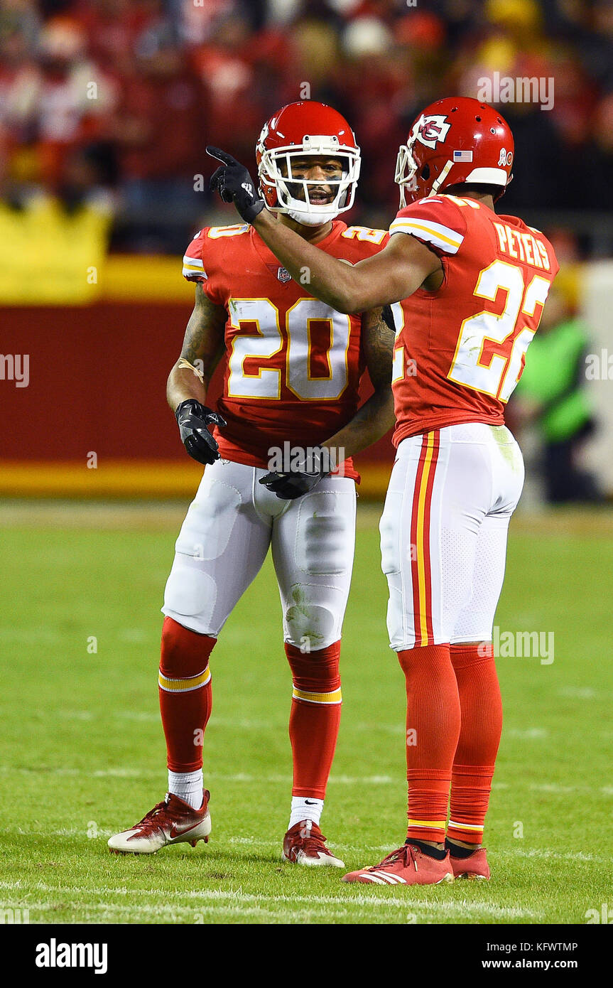 October 30, 2017: Kansas City Chiefs cornerback Steven Nelson (20) and ...
