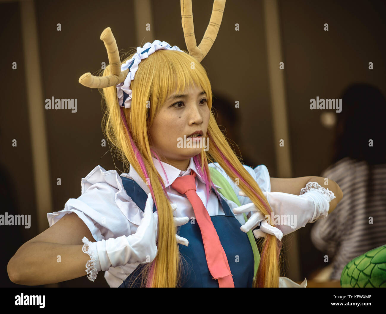 Barcelona, Spain. 1st Nov, 2017. A cosplayer dressed as her favorite ...