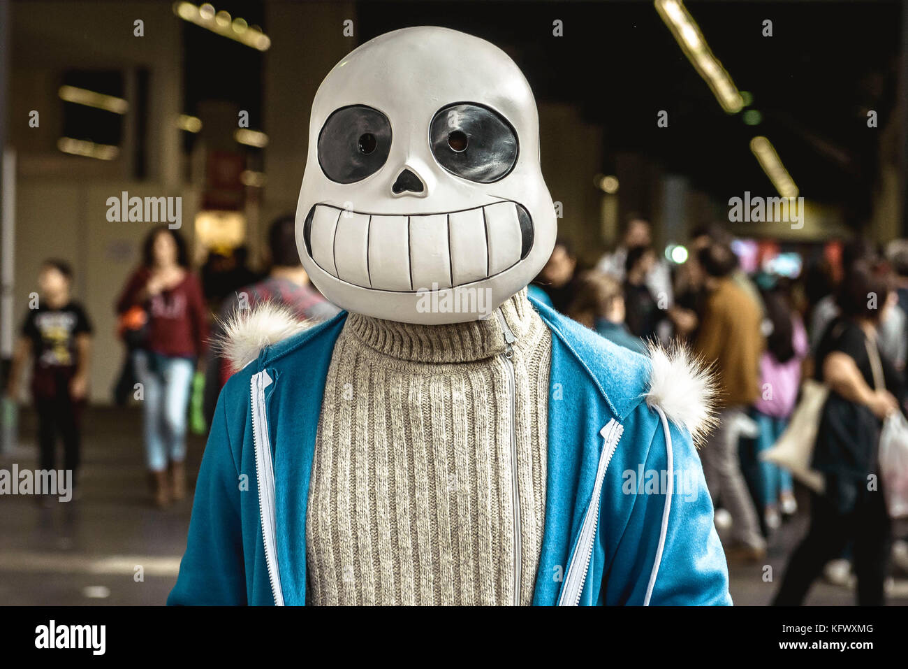 Barcelona, Spain. 1st Nov, 2017. A cosplayer dressed as his favorite ...