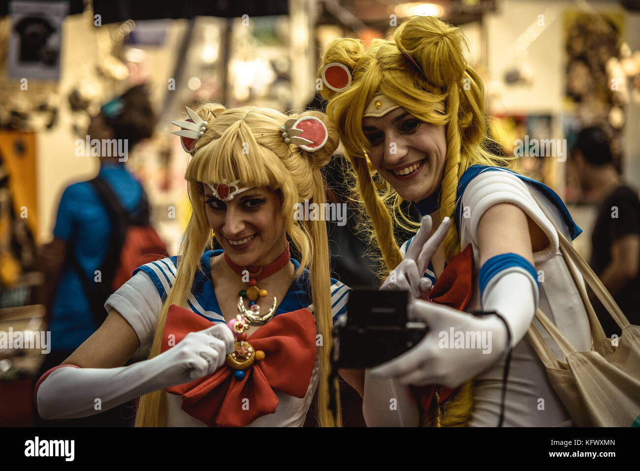 Barcelona, Spain. 1st Nov, 2017. A cosplayer dressed as her favorite ...