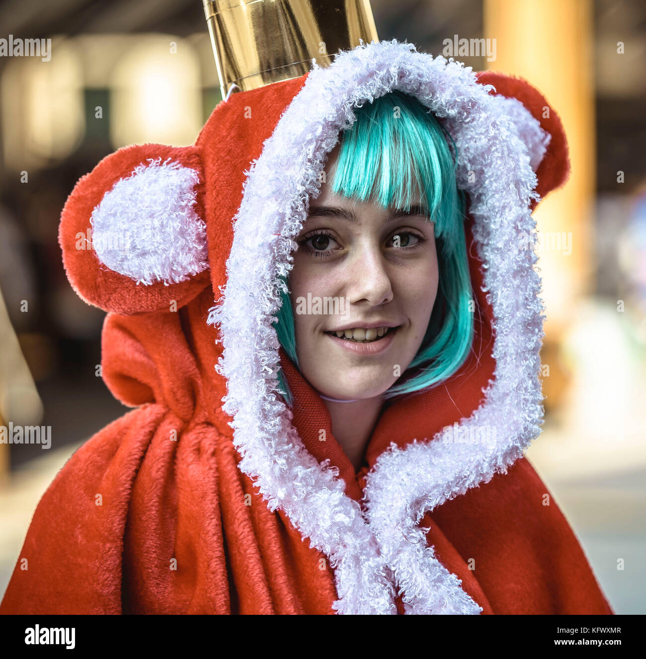 Barcelona, Spain. 1st Nov, 2017. A cosplayer dressed as her favorite ...