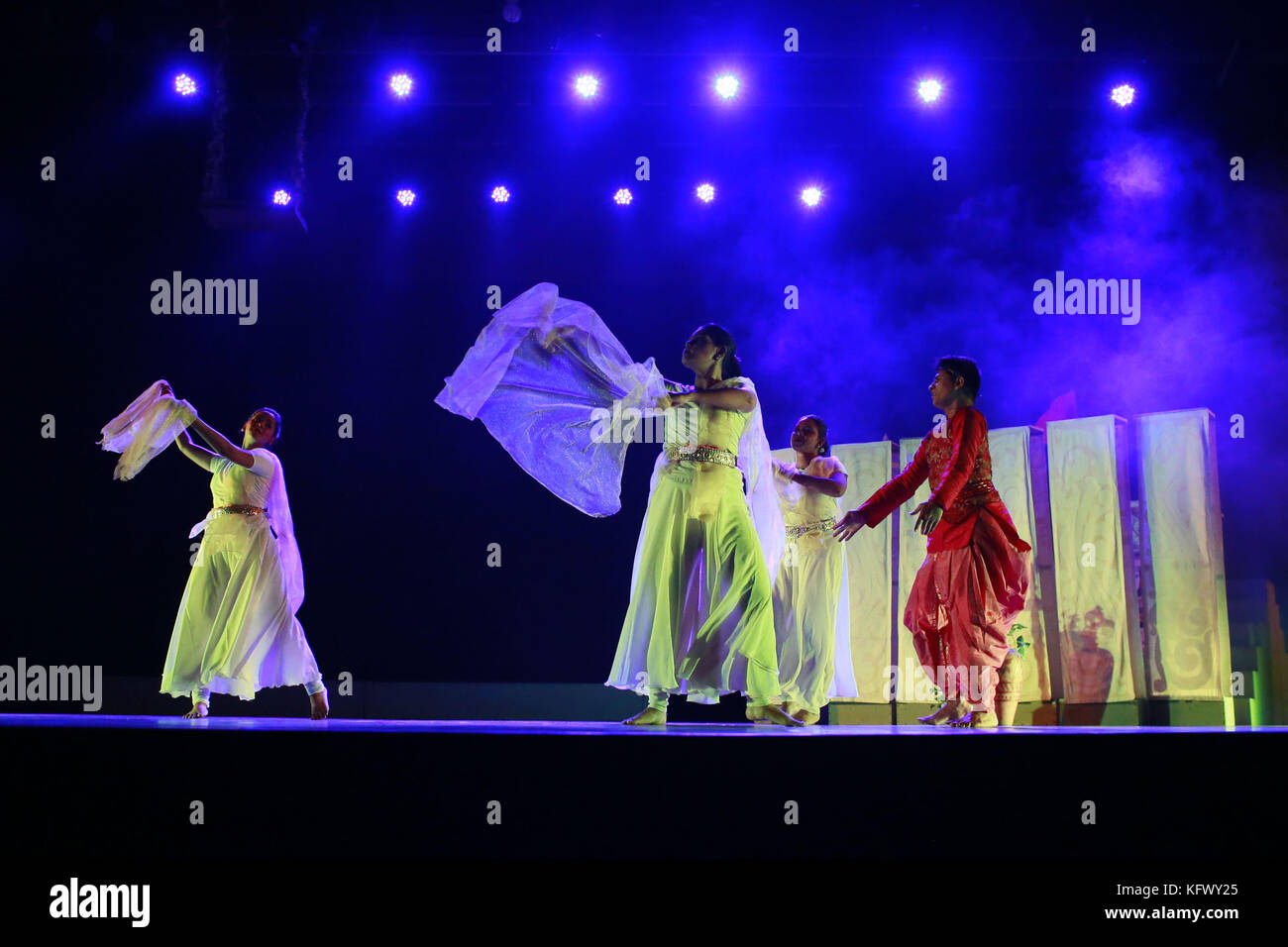 Dhaka, Bangladesh. 1st Nov, 2017. Bangladeshi artists perform on ...