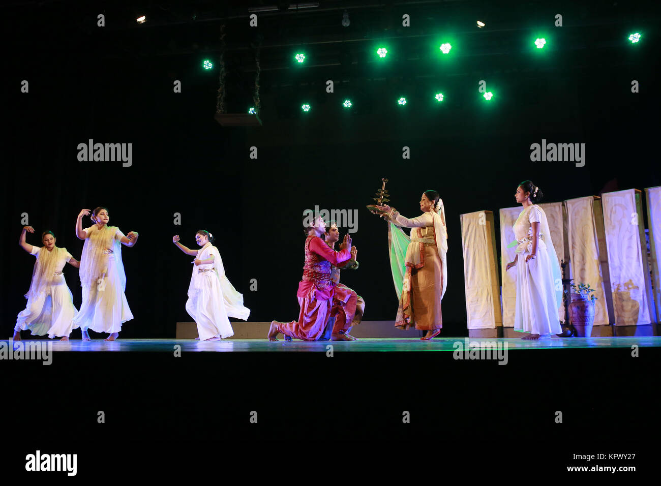 Dhaka, Bangladesh. 1st Nov, 2017. Bangladeshi artists perform on ...