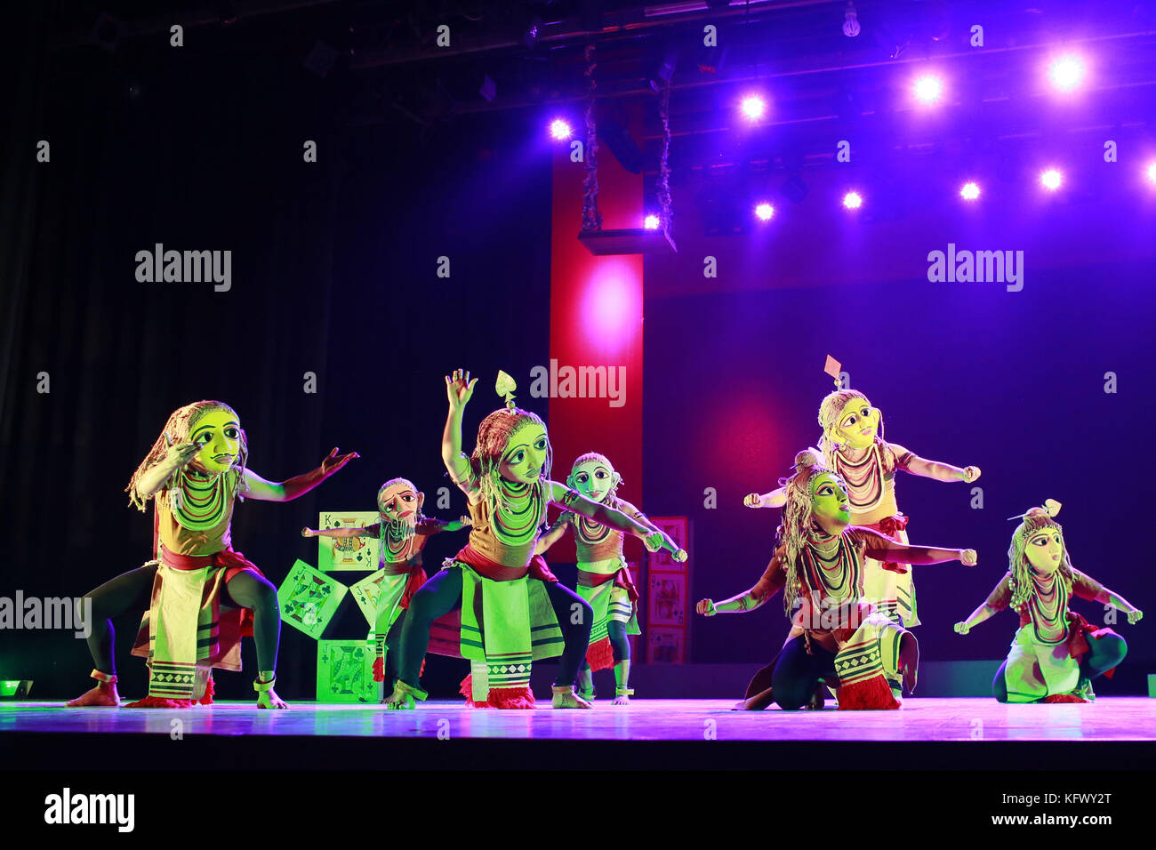 Dhaka, Bangladesh. 1st Nov, 2017. Bangladeshi artists perform on ...