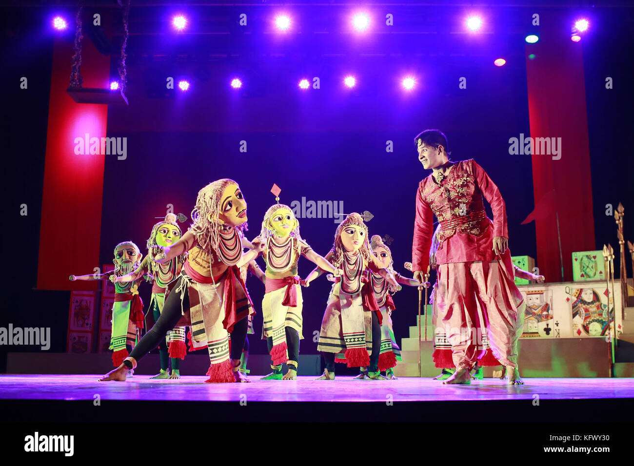Dhaka, Bangladesh. 1st Nov, 2017. Bangladeshi artists perform on ...