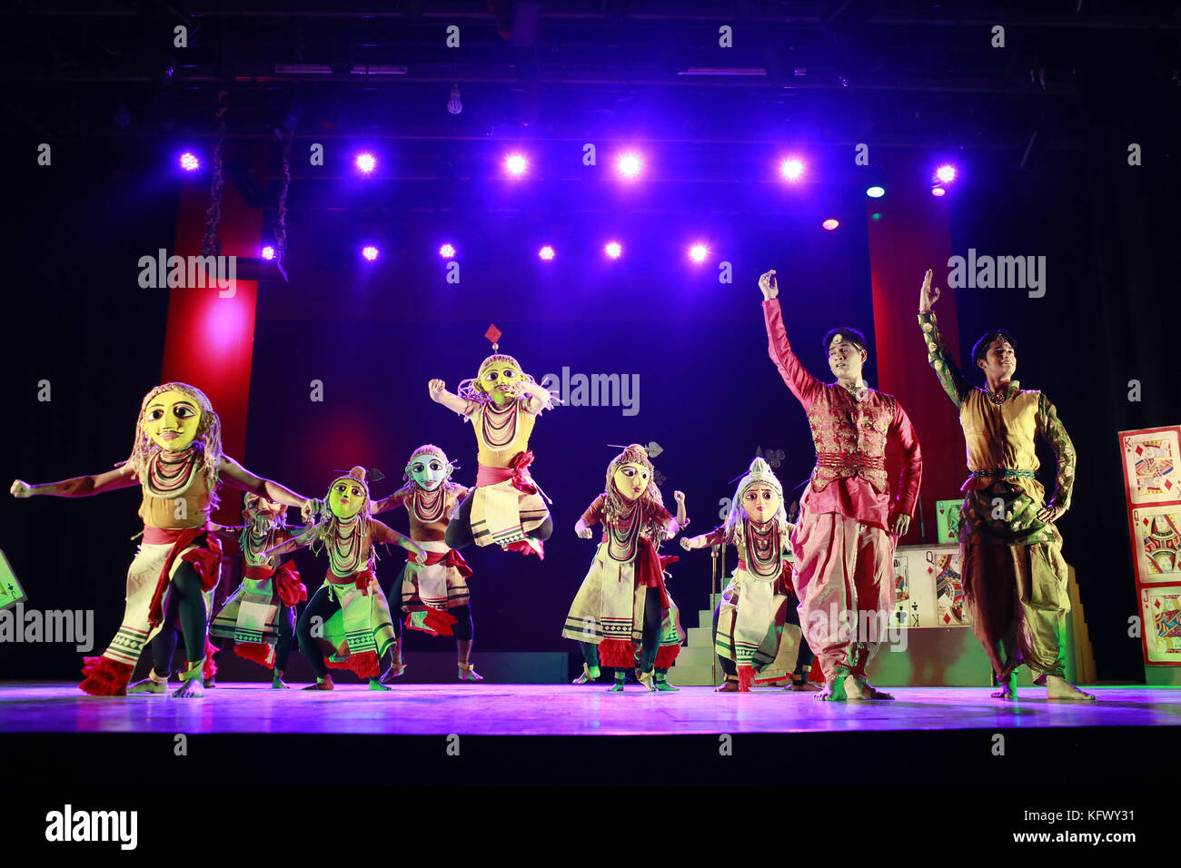 Dhaka, Bangladesh. 1st Nov, 2017. Bangladeshi artists perform on ...
