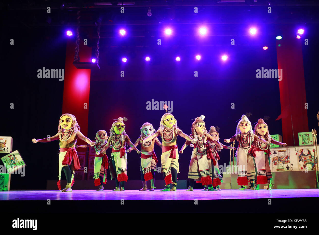 Dhaka, Bangladesh. 1st Nov, 2017. Bangladeshi artists perform on ...