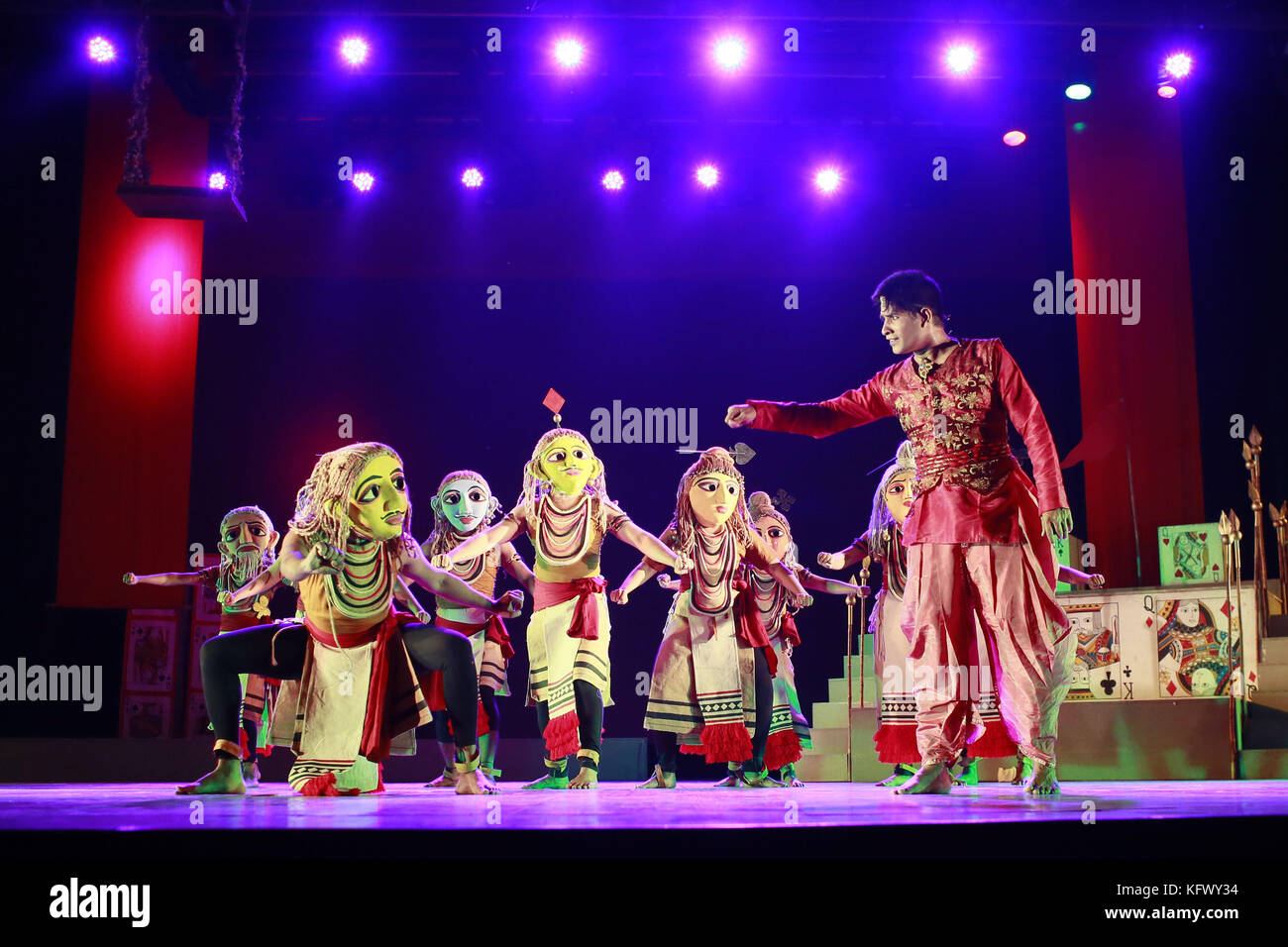 Dhaka, Bangladesh. 1st Nov, 2017. Bangladeshi artists perform on ...