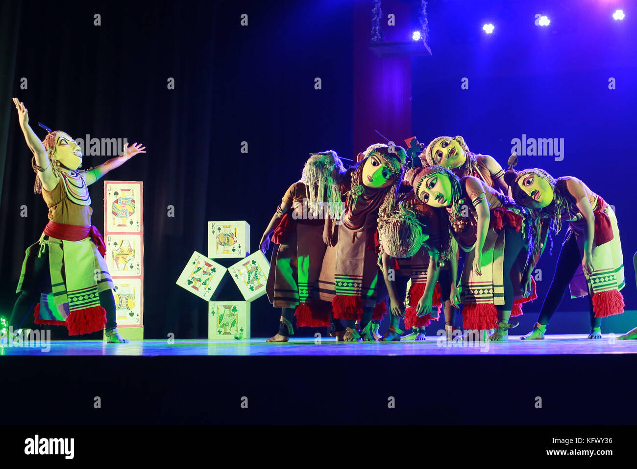 Dhaka, Bangladesh. 1st Nov, 2017. Bangladeshi artists perform on ...