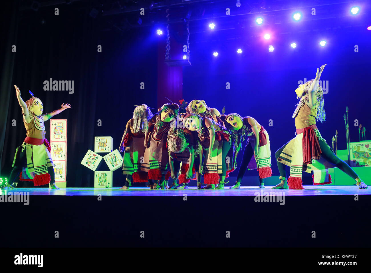 Dhaka, Bangladesh. 1st Nov, 2017. Bangladeshi artists perform on ...