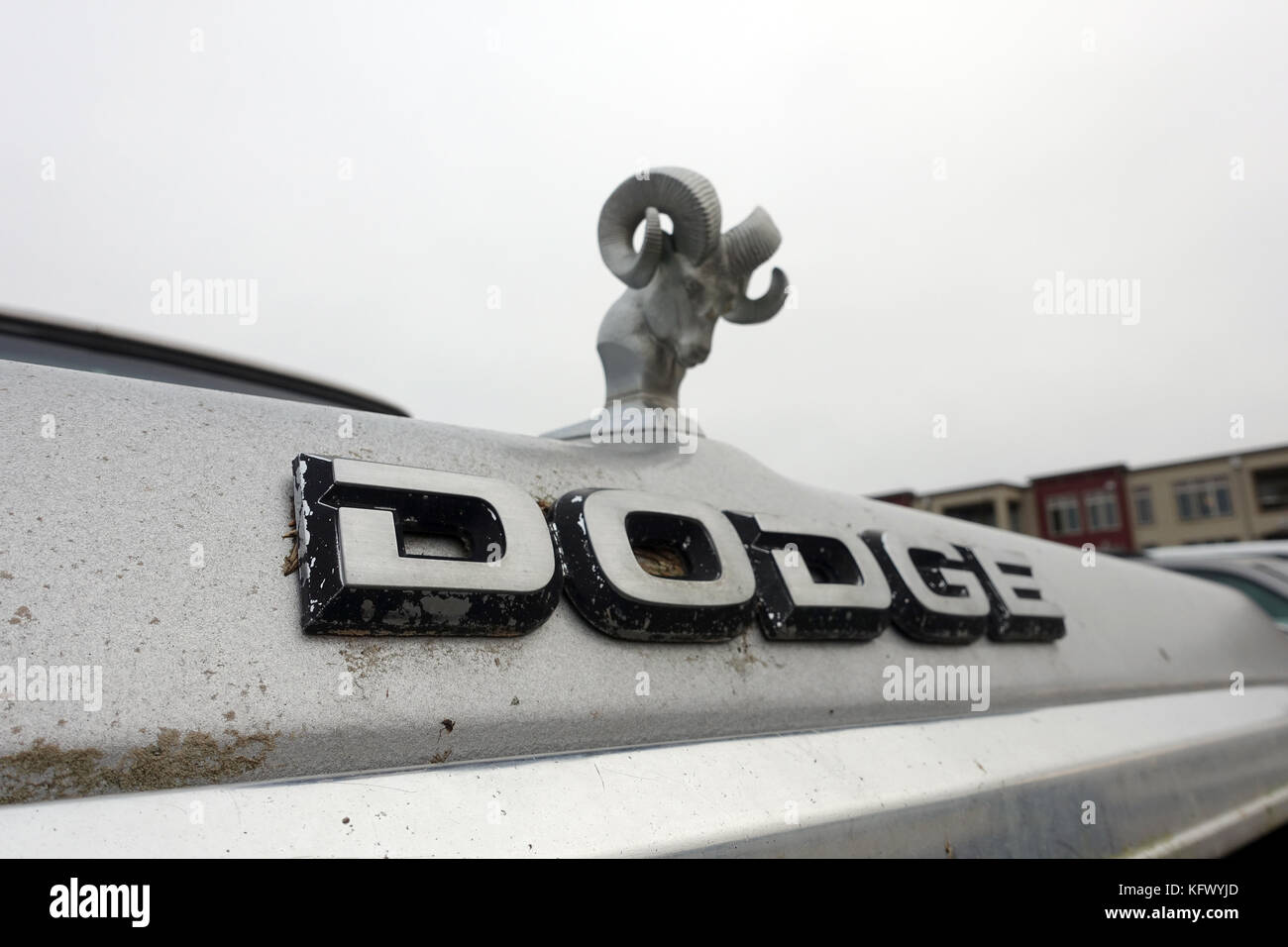 Florence, USA. 06th Sep, 2017. The lettering 'Dodge' and the brand logo ...