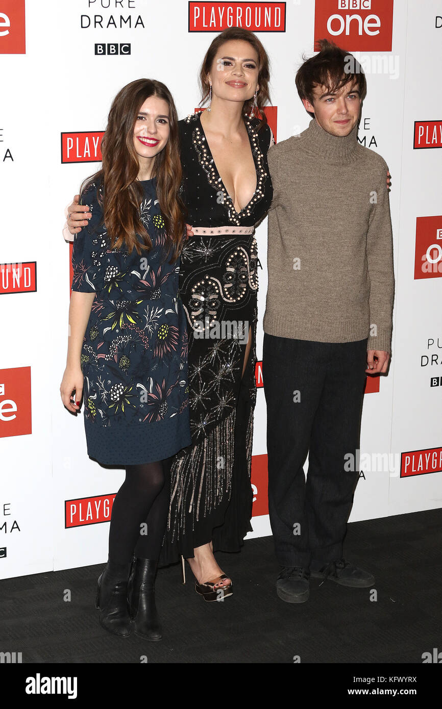 London, UK. 1st November, 2017. Philippa Coulthard, Hayley Atwell, Alex ...
