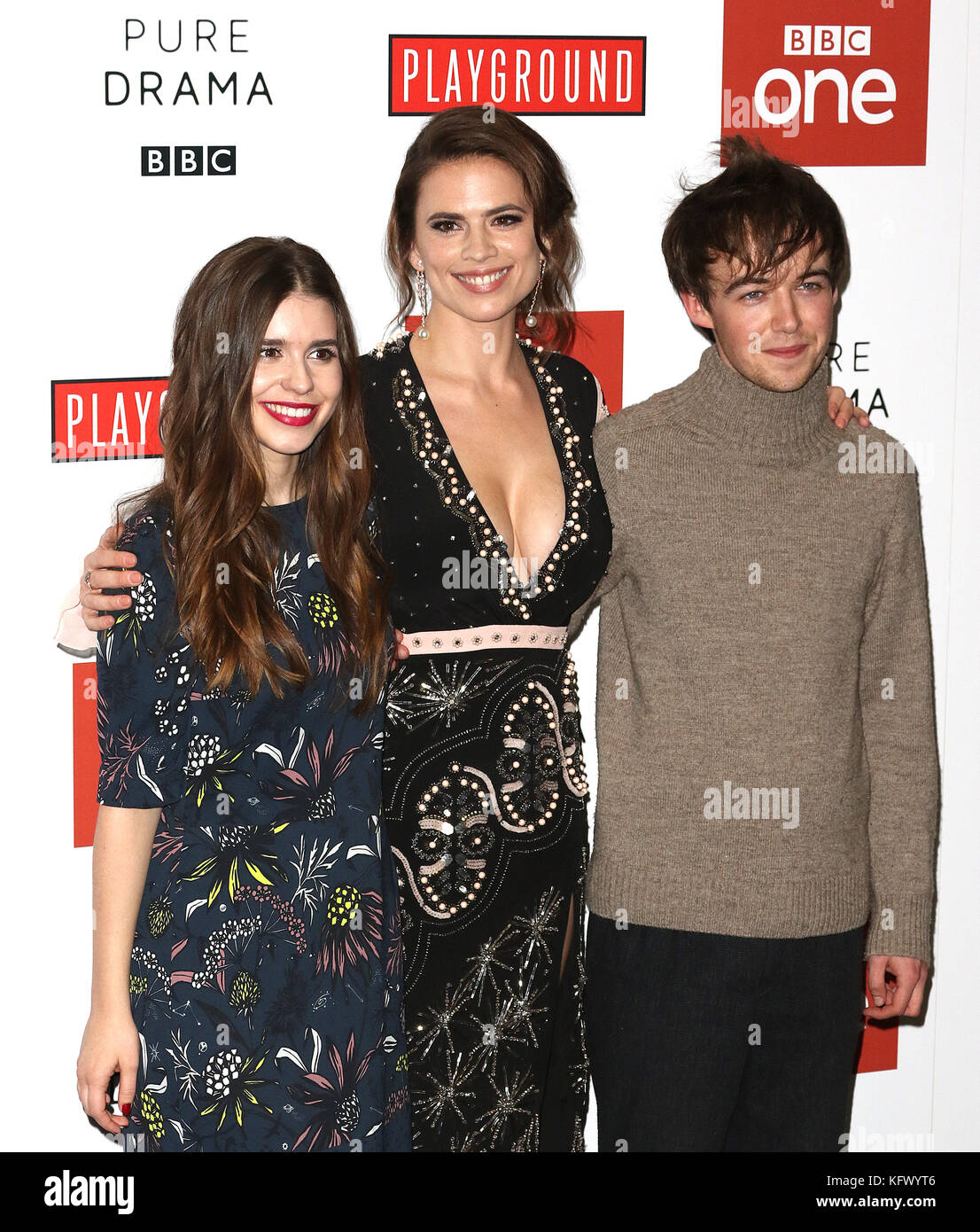 London, UK. 1st November, 2017. Philippa Coulthard, Hayley Atwell, Alex ...
