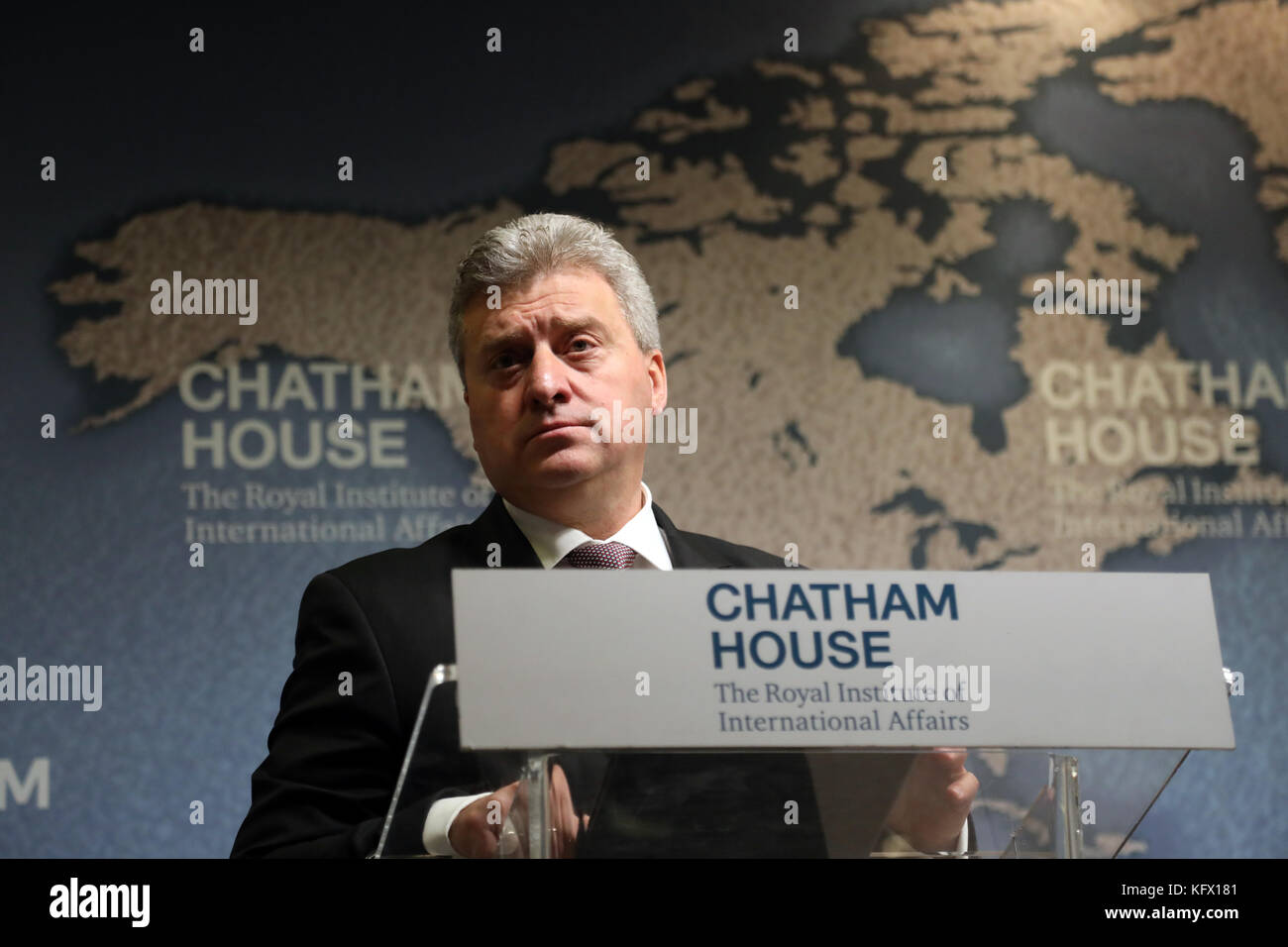 London, UK. 1st Nov, 2017. Gjorge Ivanov, President of the Republic of ...