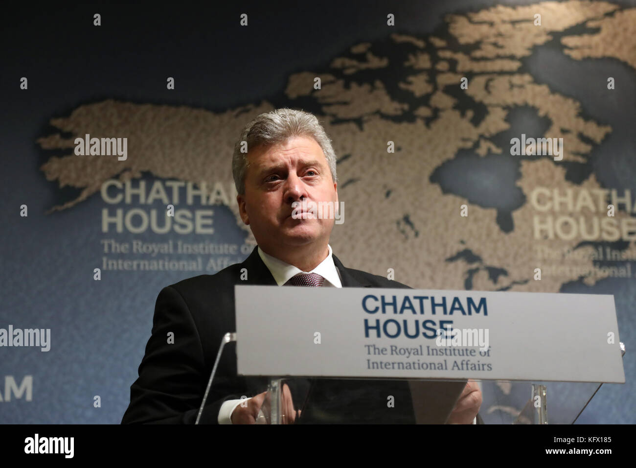 London, UK. 1st Nov, 2017. Gjorge Ivanov, President of the Republic of ...