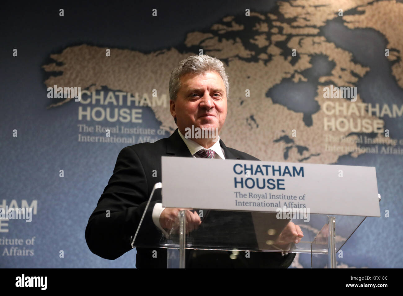 London, UK. 1st Nov, 2017. Gjorge Ivanov, President of the Republic of ...