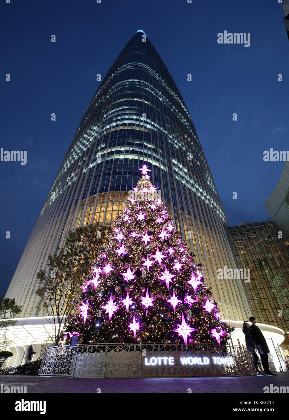 02nd Nov, 2017. Christmas tree A Christmas tree is displayed in front ...