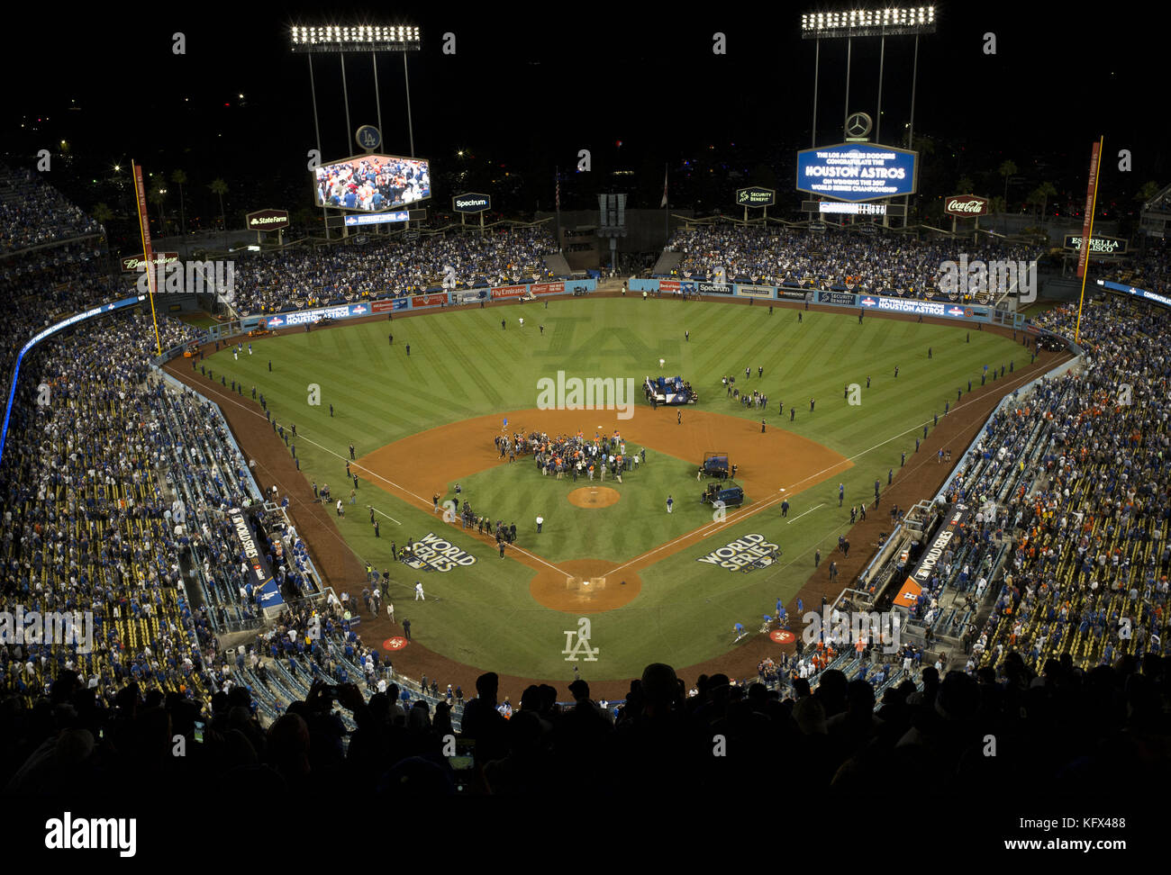 Los Angeles, California, USA. 1st Nov, 2017. The Houston celebrated as ...