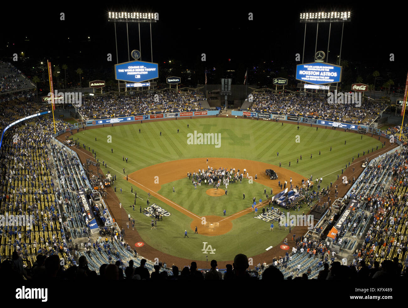 Los Angeles, California, USA. 1st Nov, 2017. The Houston celebrated as ...