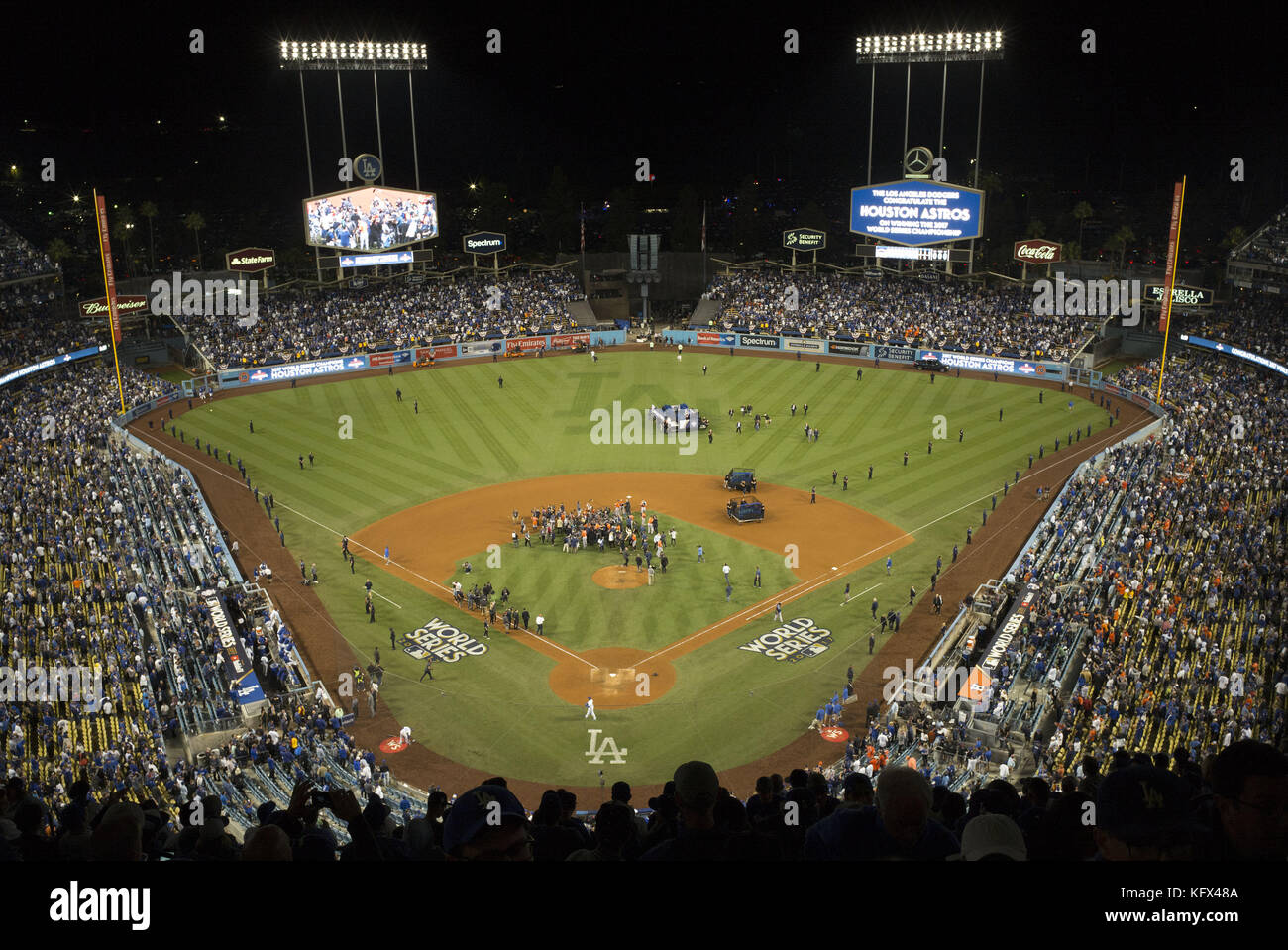 Los Angeles, California, USA. 1st Nov, 2017. The Houston celebrated as ...