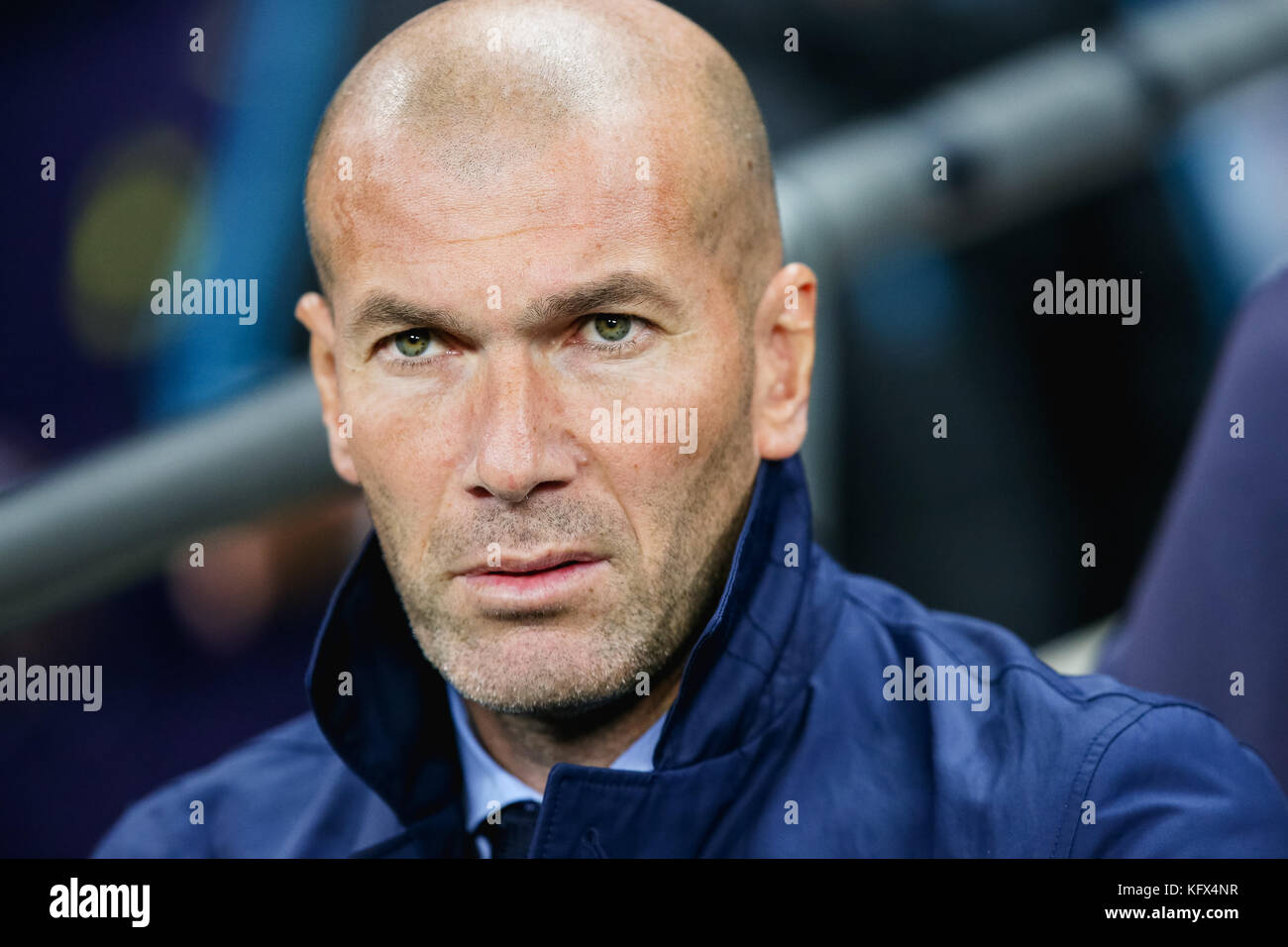 Real madrid manager zinedine zidane during the uefa champions league hi ...