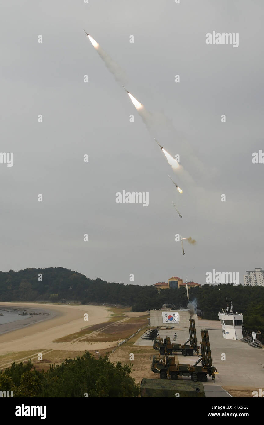 02nd Nov, 2017. Cheongung missile launch Cheongung surface-to-air ...