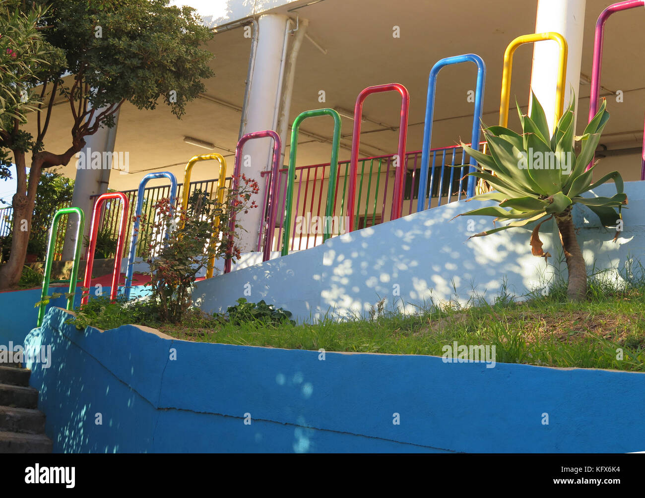 Coloured fence hi-res stock photography and images - Alamy