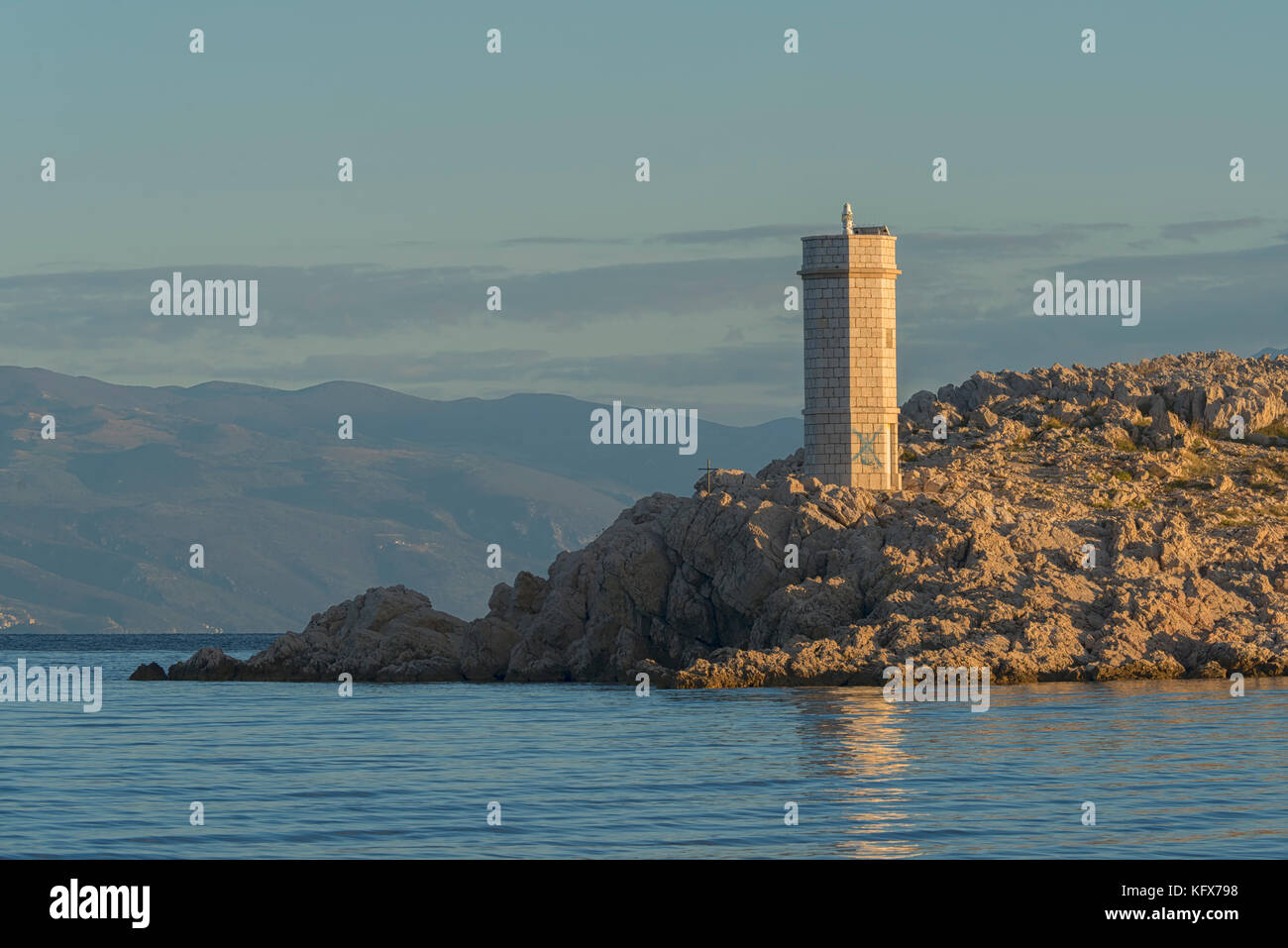 Silo Lighthouse in Krk Island, Croatia Stock Photo - Alamy