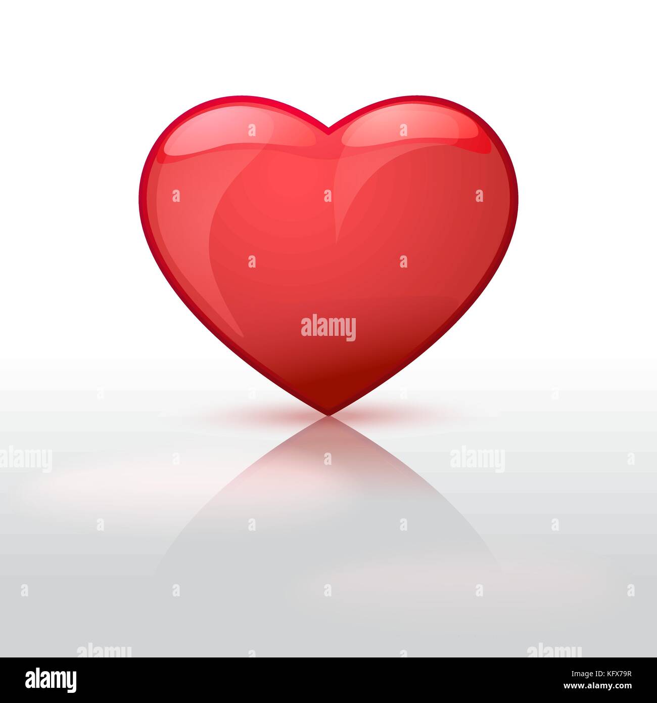 Red crystal heart Stock Vector Images - Alamy