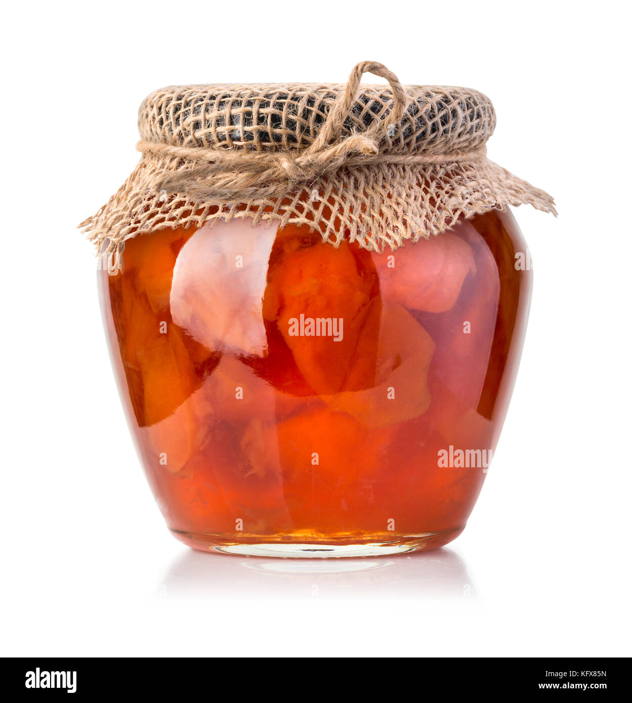 jar of jam isolated on white background Stock Photo - Alamy