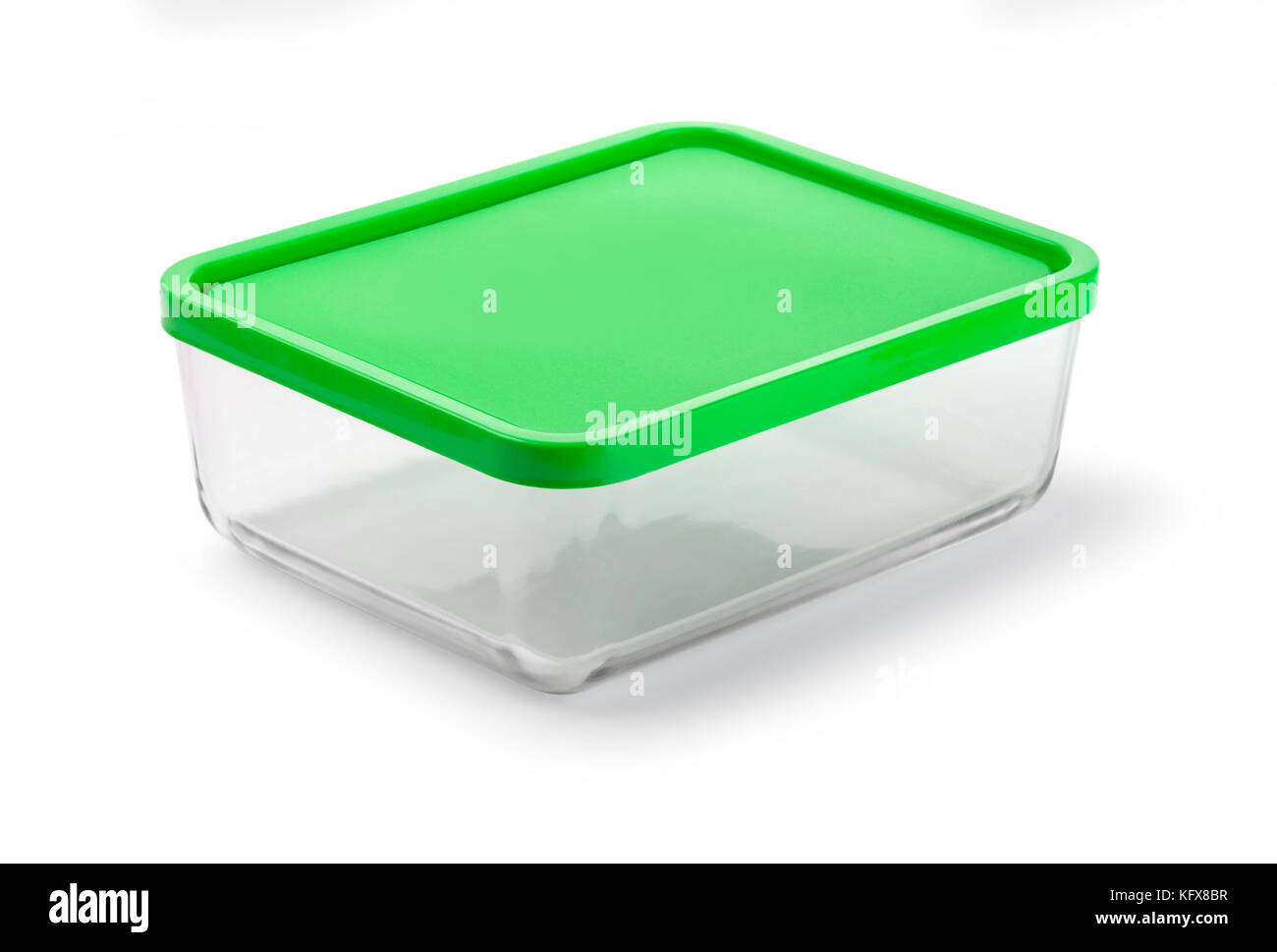 glass food container isolated on white background, with clipping path ...