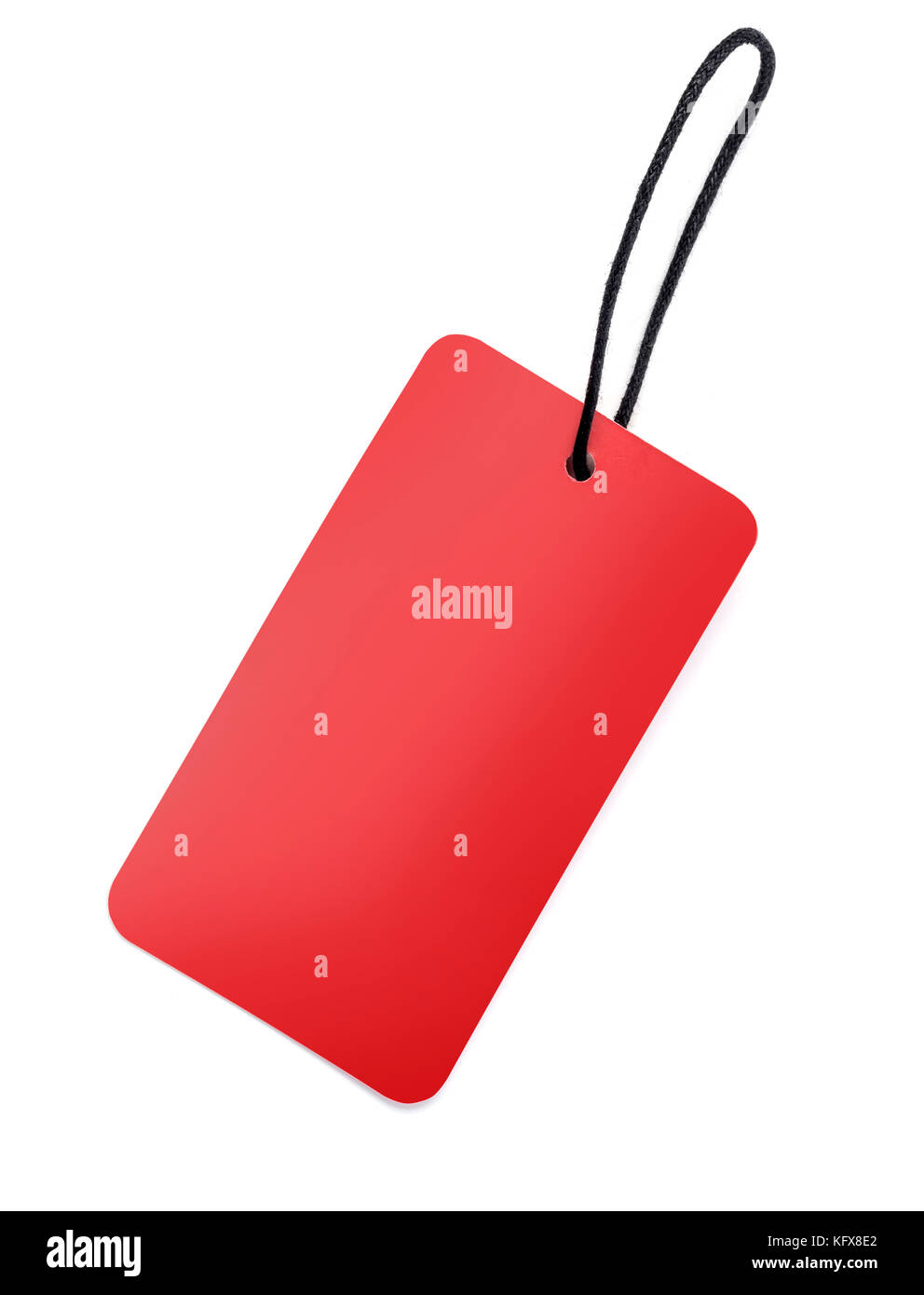 red blank tag isolated on white background Stock Photo - Alamy