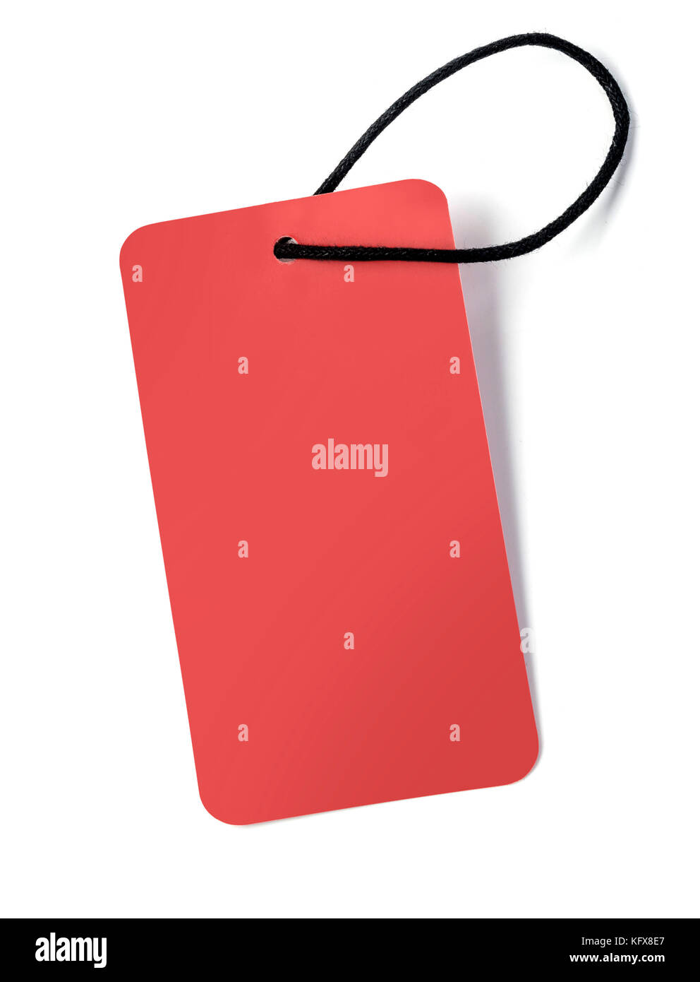 red blank tag isolated on white background Stock Photo - Alamy