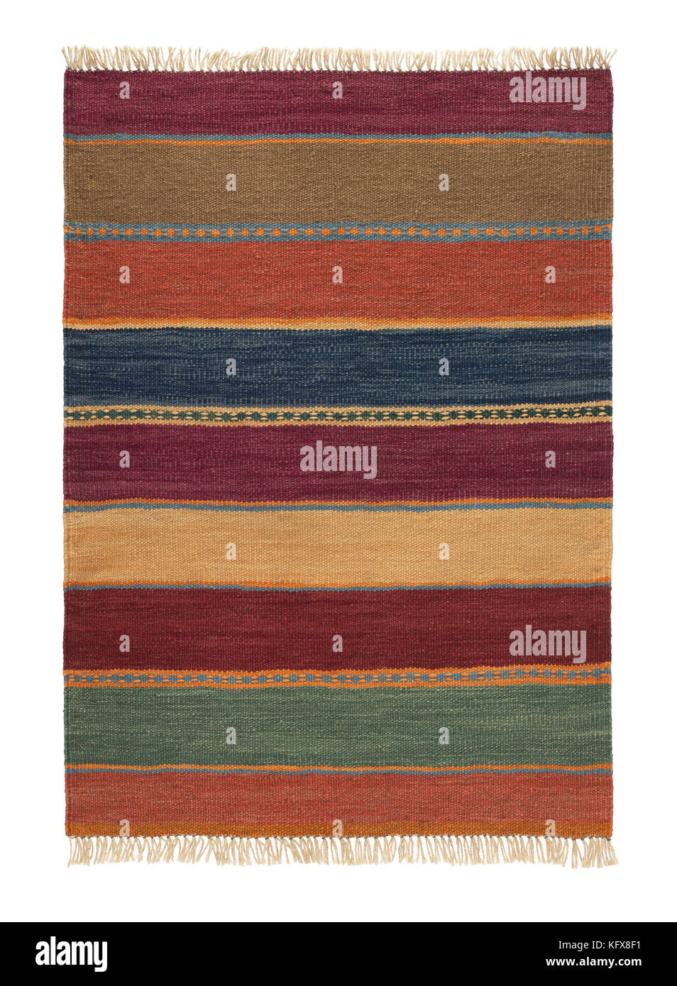 Traditional handmade colorful rug, isolated Stock Photo - Alamy
