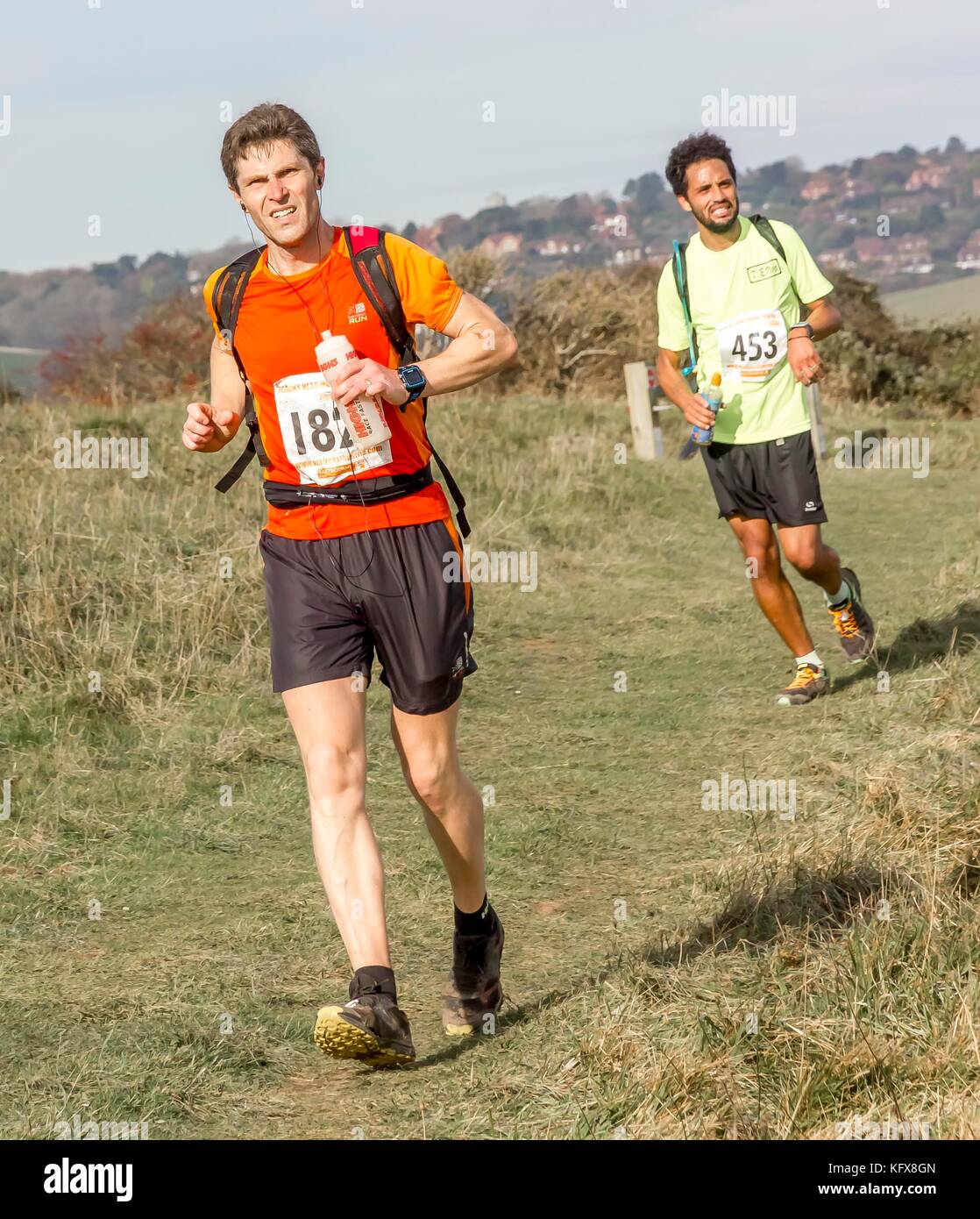 Competitors taking part in the Beachy Head Marathon and 10K runs. 2017 ...
