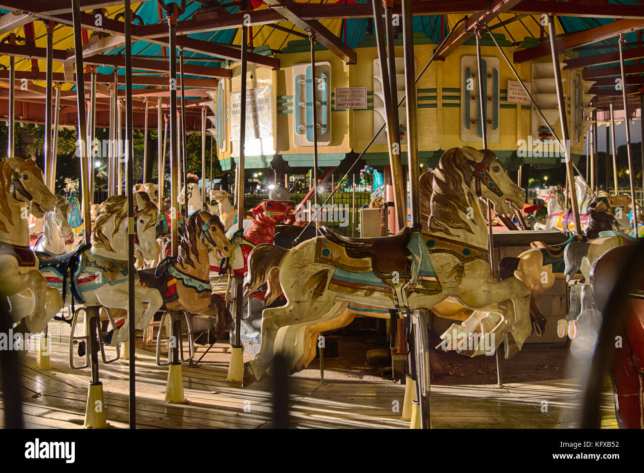 The Carousel on the national mall looks spooky after dark with still ...