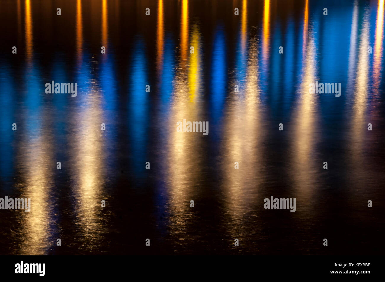 Colorful light reflect on the water Stock Photo - Alamy