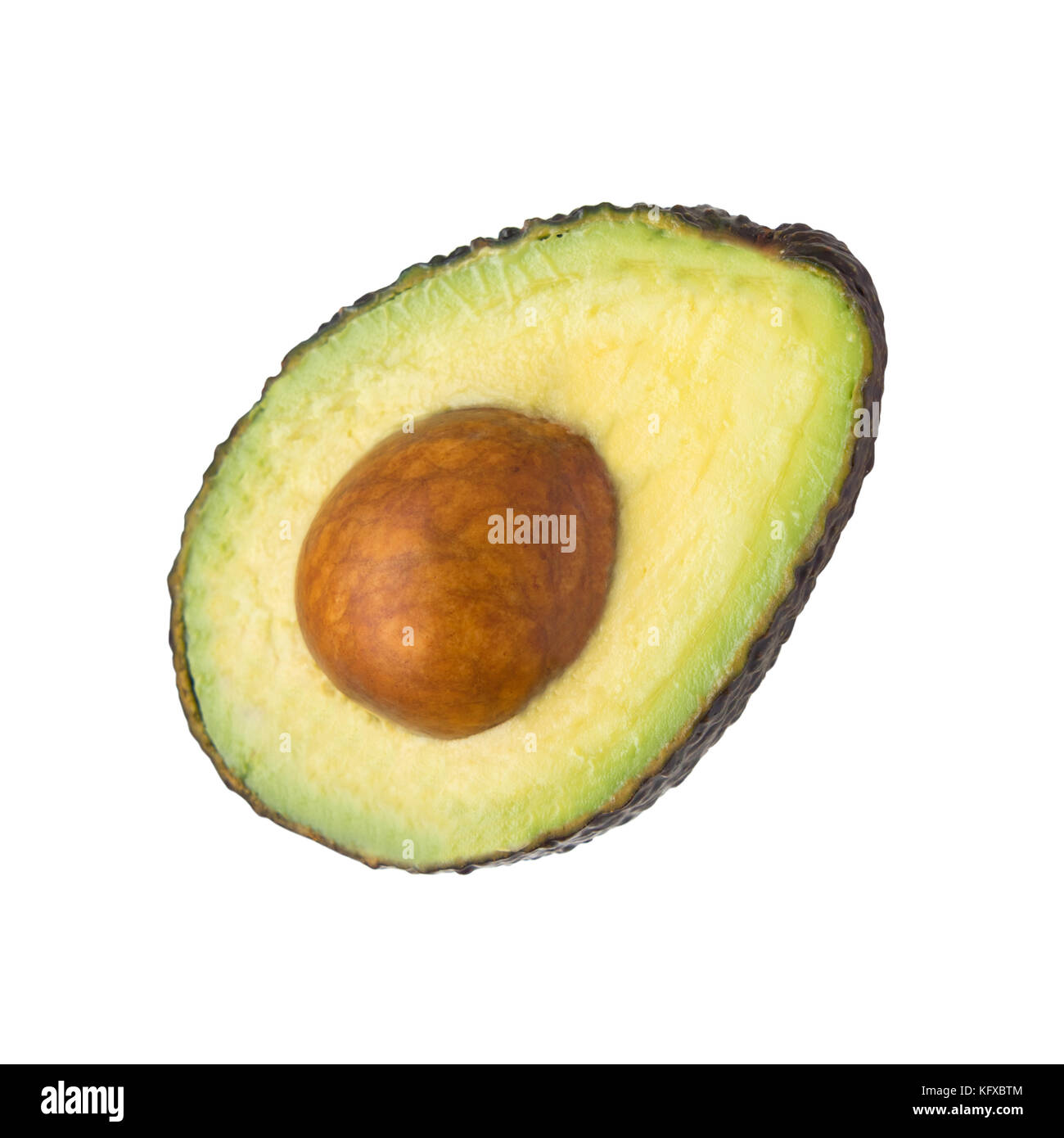Half avocado isolated on white background Stock Photo - Alamy