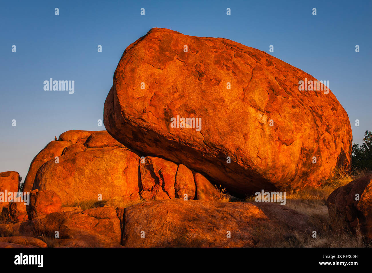 Devils Marbles at sunset Stock Photo - Alamy