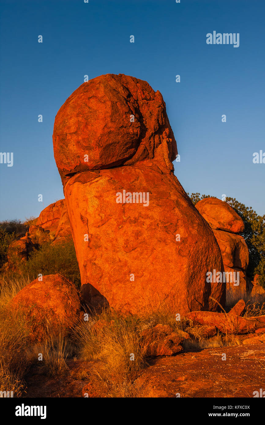 Devils Marbles Conservation Reserve at sunset Stock Photo - Alamy