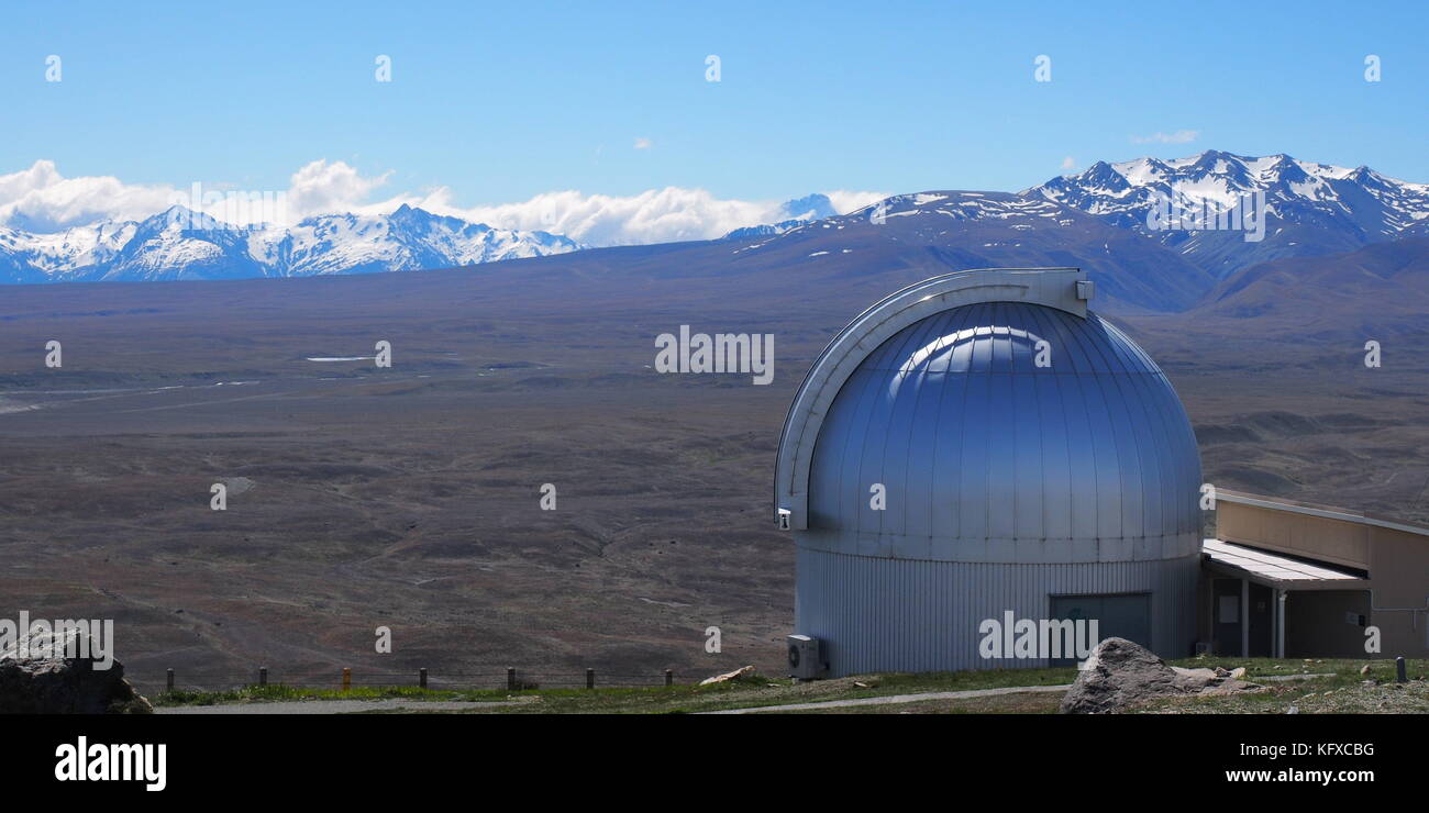 Mt John Observatory at Lake Tekapo in New Zealand Stock Photo - Alamy