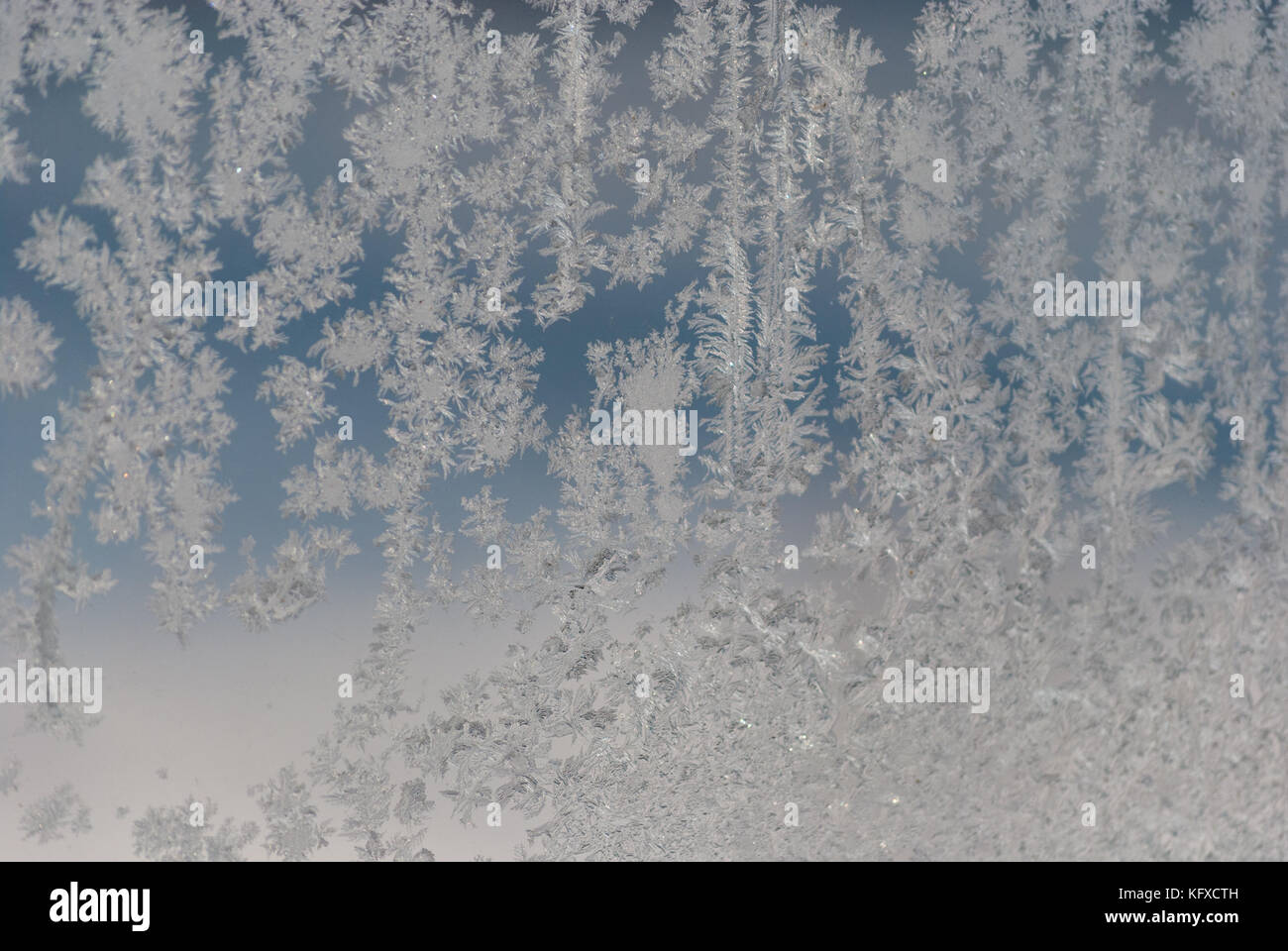 frosty patterns in the window Stock Photo - Alamy