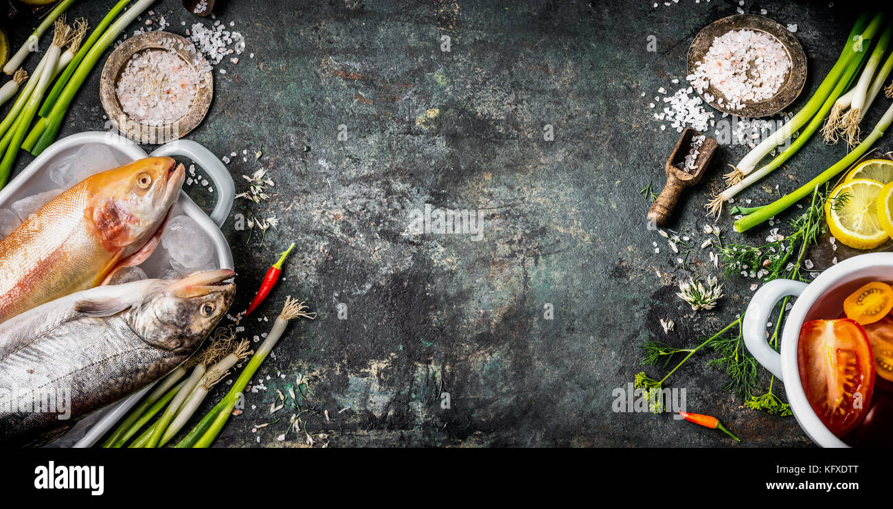 Food rustic background for healthy or diet cooking recipes with raw ...